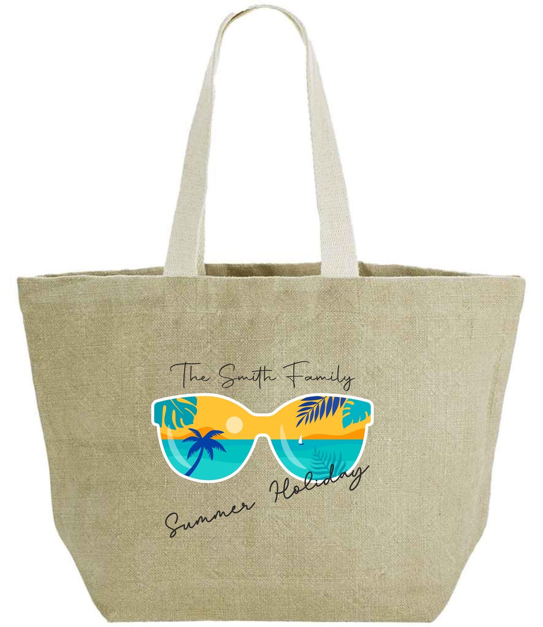 Personalised Beach Bag Summer Holidays Family Beach Bag, Summer Bag ...