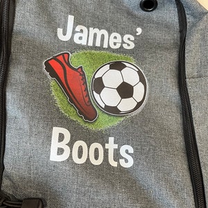 Personalised Football Boot Bag, Football Boots, Footballer, Soccer, Bag ...