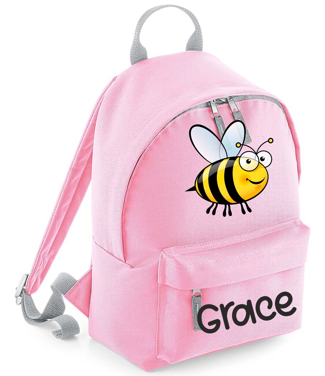 Personalised Name Bee, Girls, Boys Backpack Rucksack Children's Bags ...