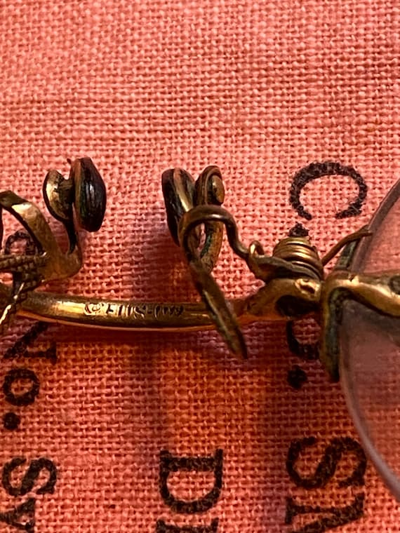 Antique Rimless Pince-Nez Eyeglasses with Retractable… - Gem