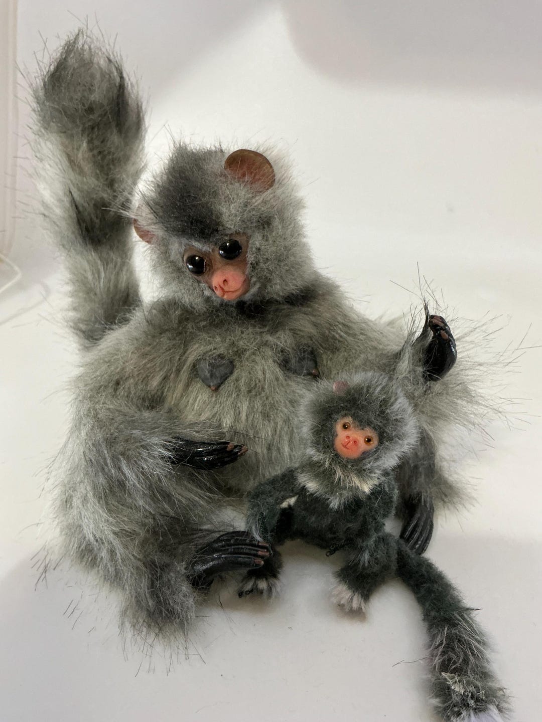 Two Monkies Hand Made Gift, Life Like Hypoallergenic Finger Monkey ...