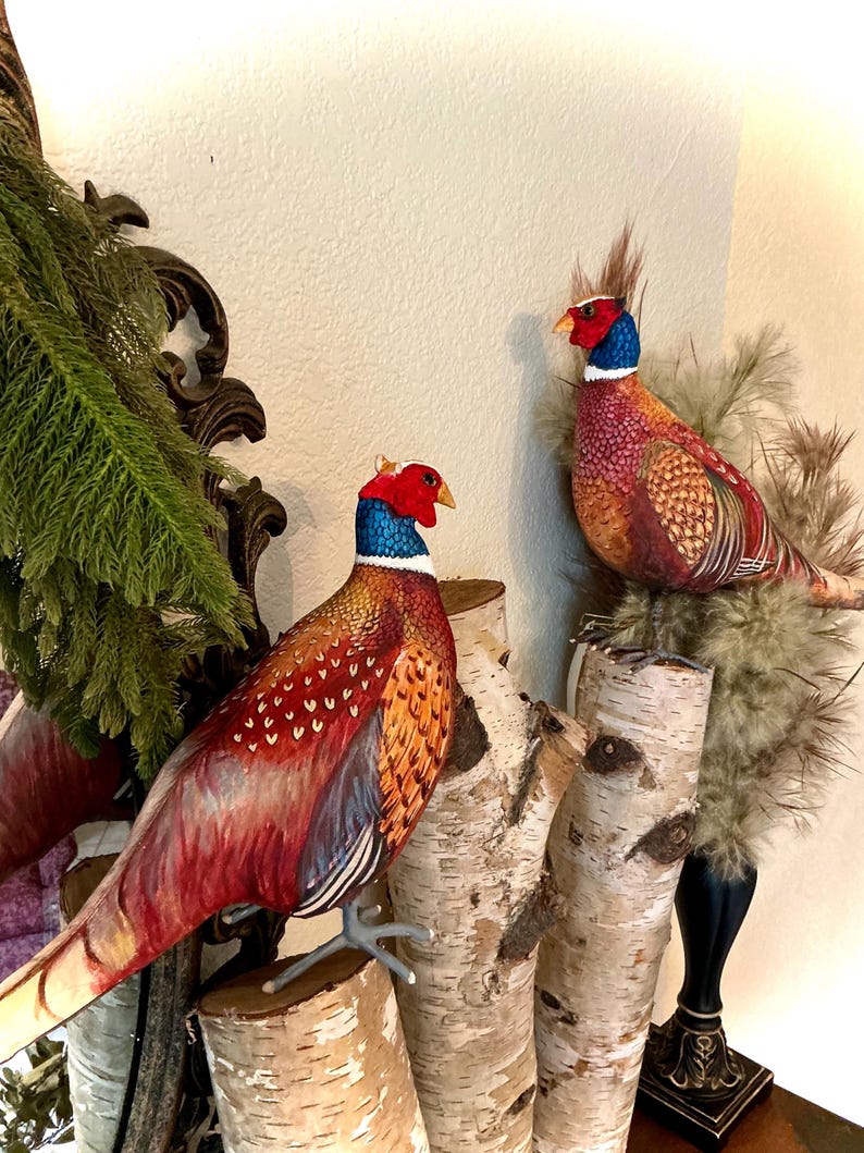 Eco Friendly Faux Taxidermy Ring Neck Pheasant 2 Pheasants - Etsy