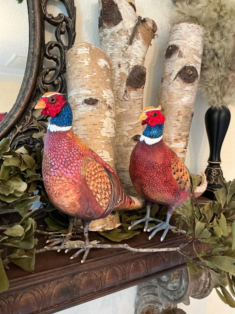 Eco Friendly Faux Taxidermy Ring Neck Pheasant 2 Pheasants - Etsy
