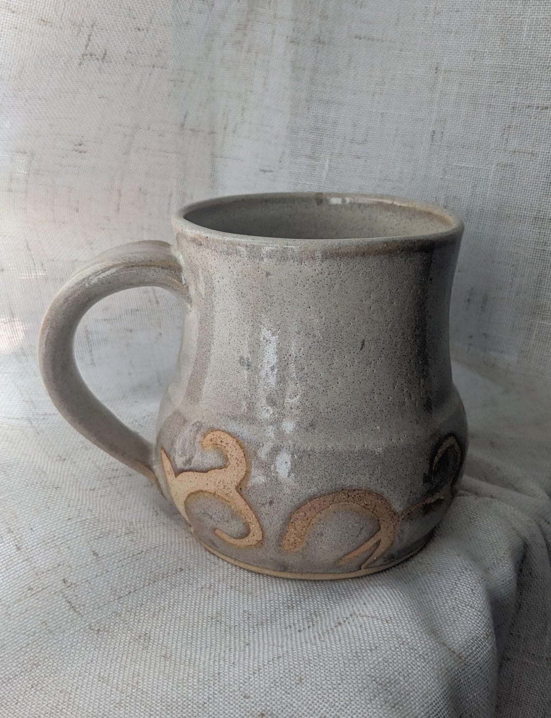 Cream With Flourishes Ceramic Coffee or Tea Mug - Etsy