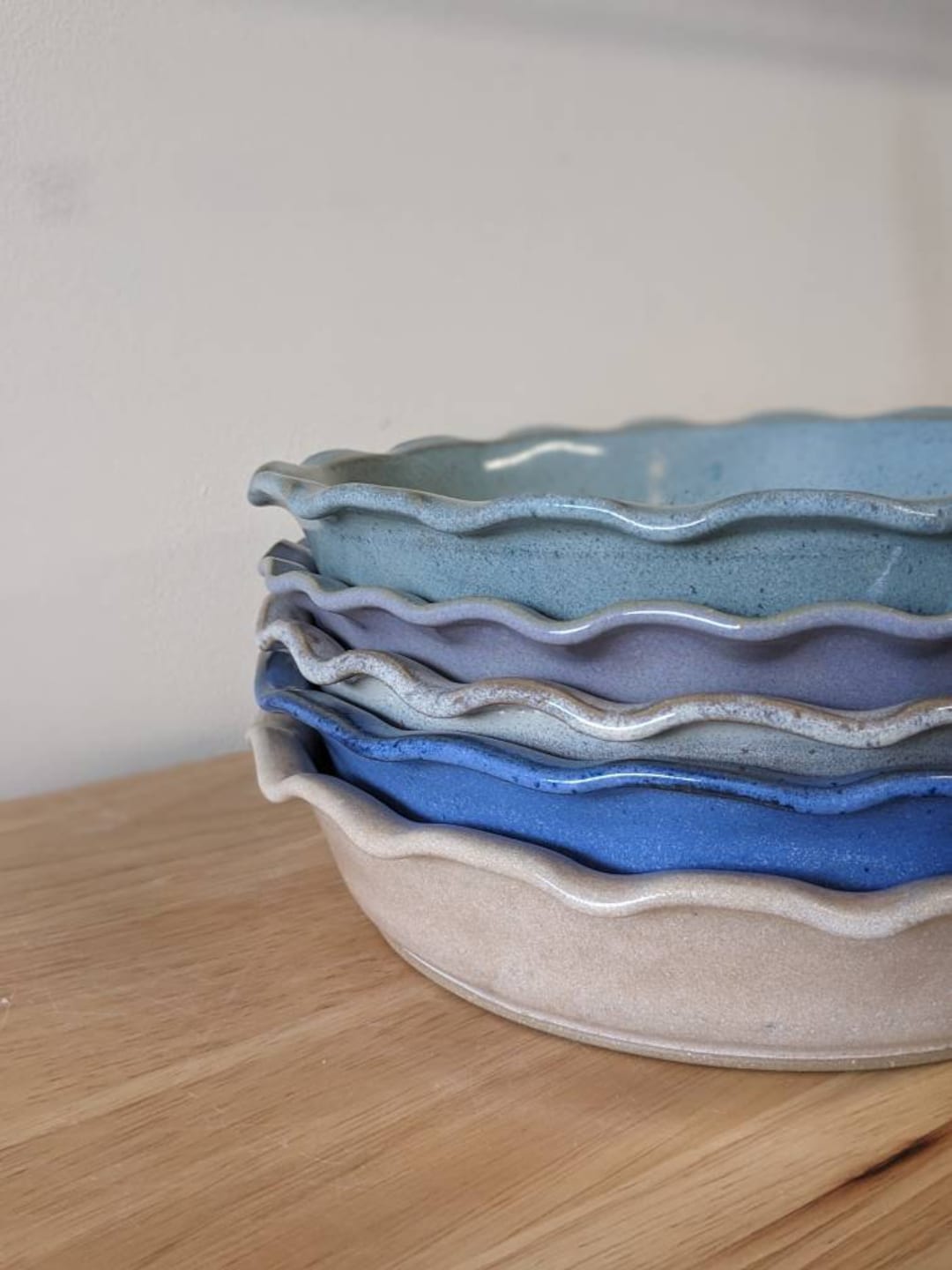 Handmade One-of-a-kind Pottery Handmade Ceramic Pie Pan Plate Deep Dish ...