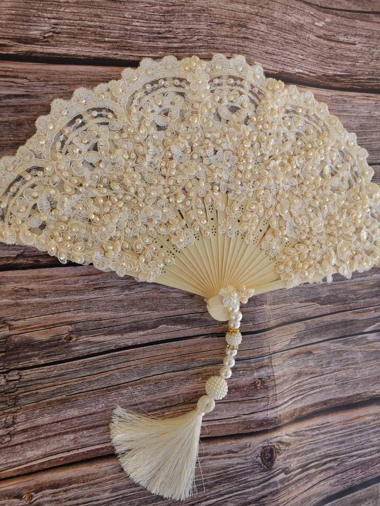 Champagne Hand Fan Non Folding Hand Fanbeige Hand Fan - Etsy