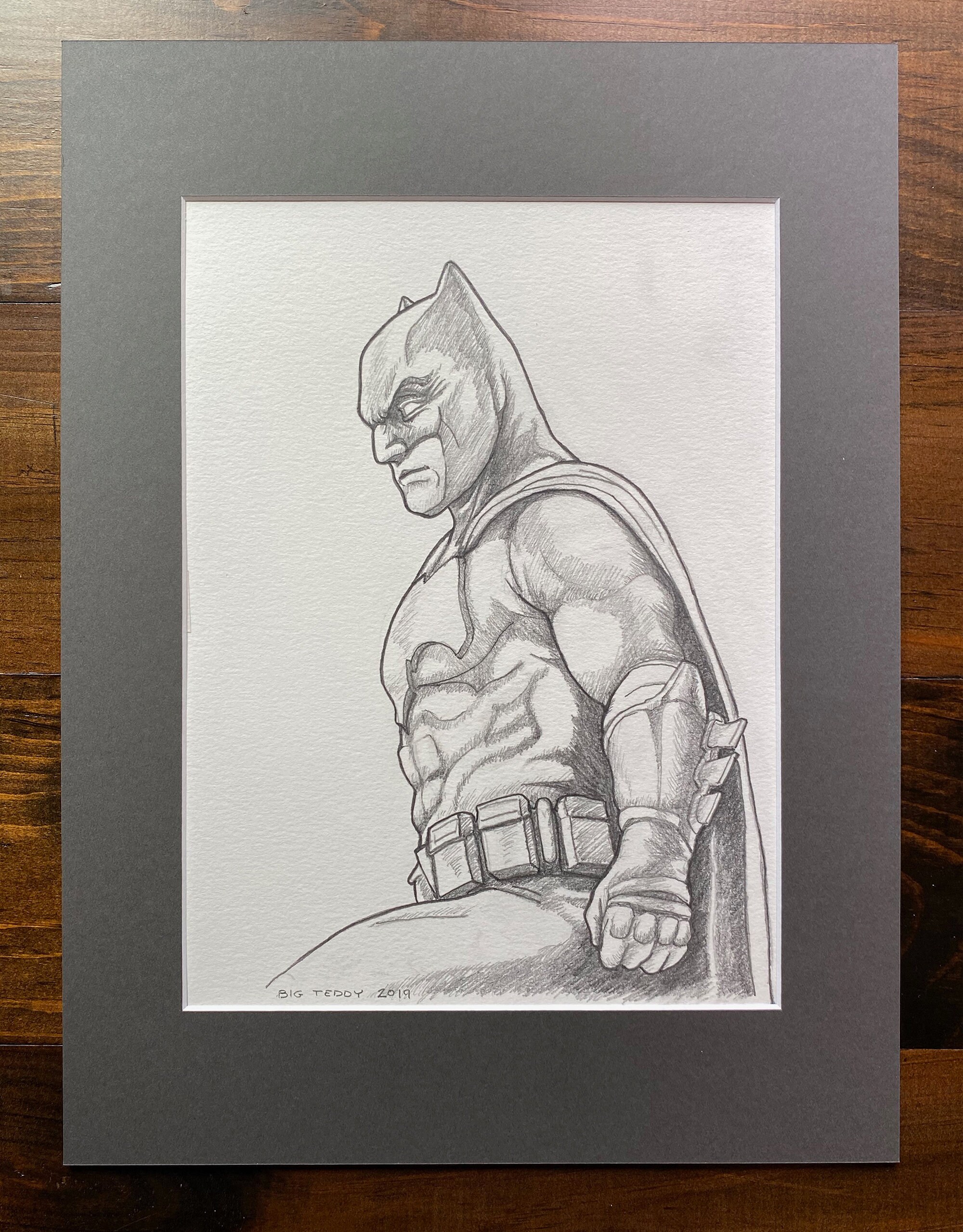 Batman Logo Drawing In Pencil