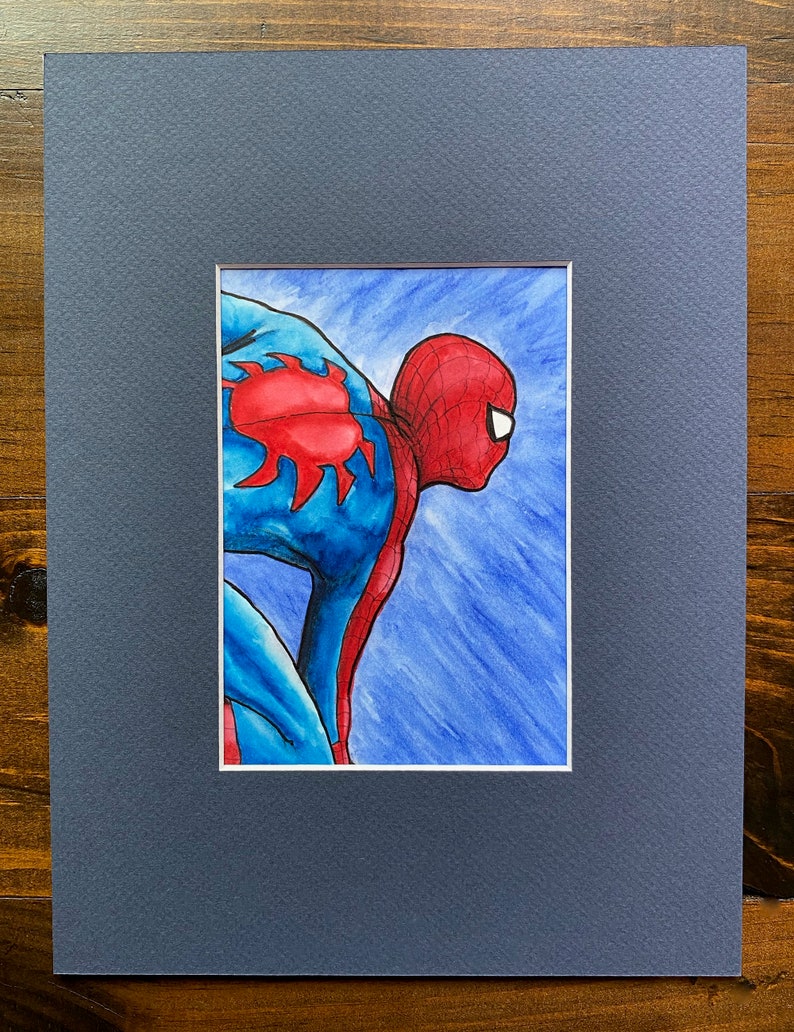 Original Spider-man Watercolor Painting | Etsy