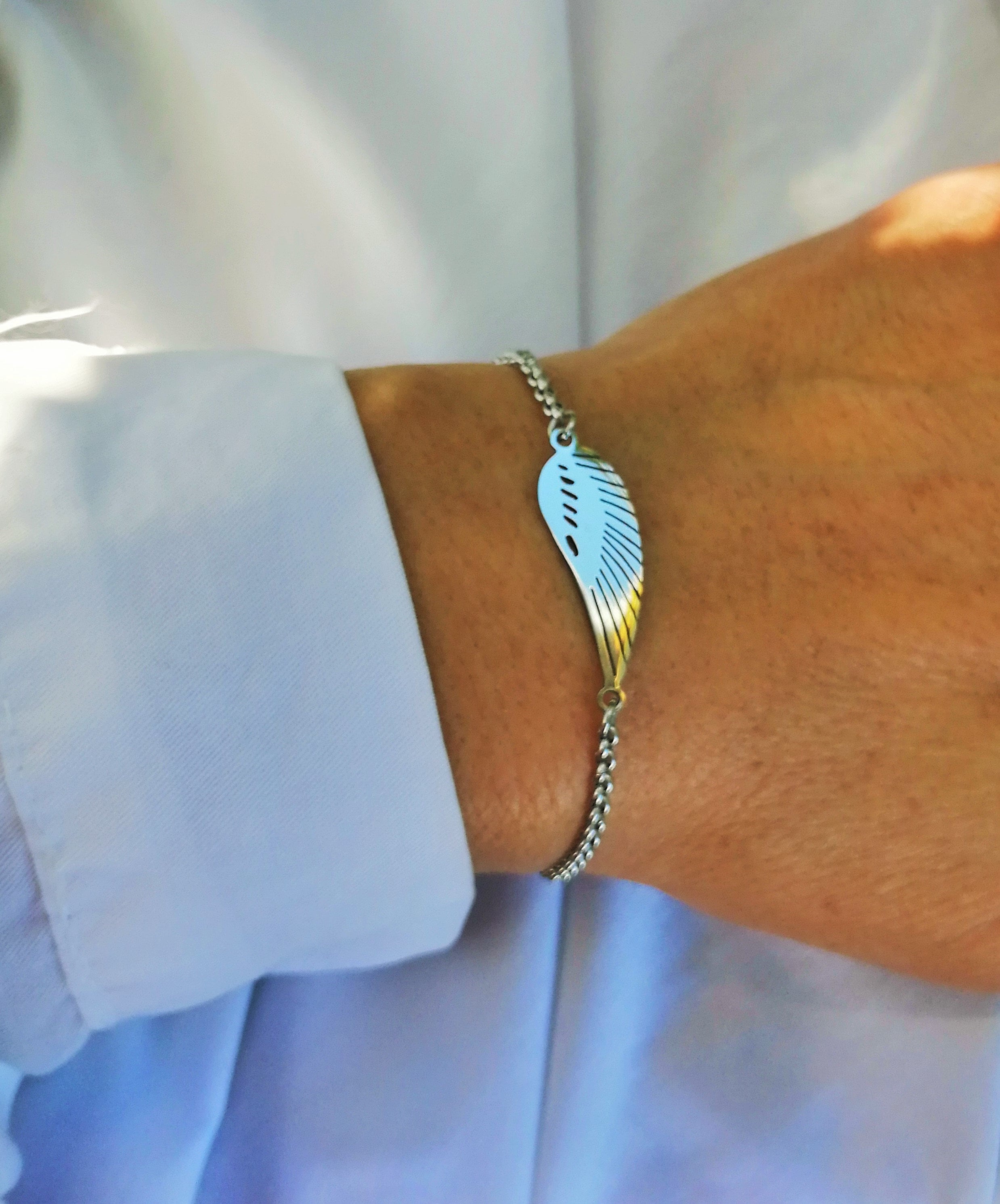 Wings Bracelet Angel Wings Bracelet Stainless Steel Bracelet - Etsy