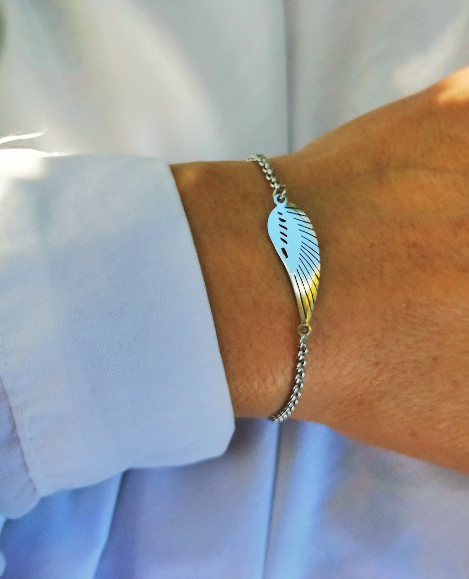 Wings Bracelet Angel Wings Bracelet Stainless Steel Bracelet - Etsy