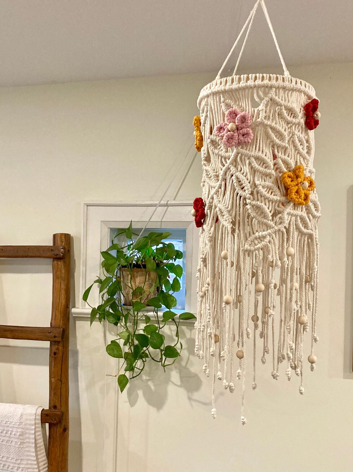Macrame Flower Mobile Crib Mobile Baby Nursery Decor - Etsy