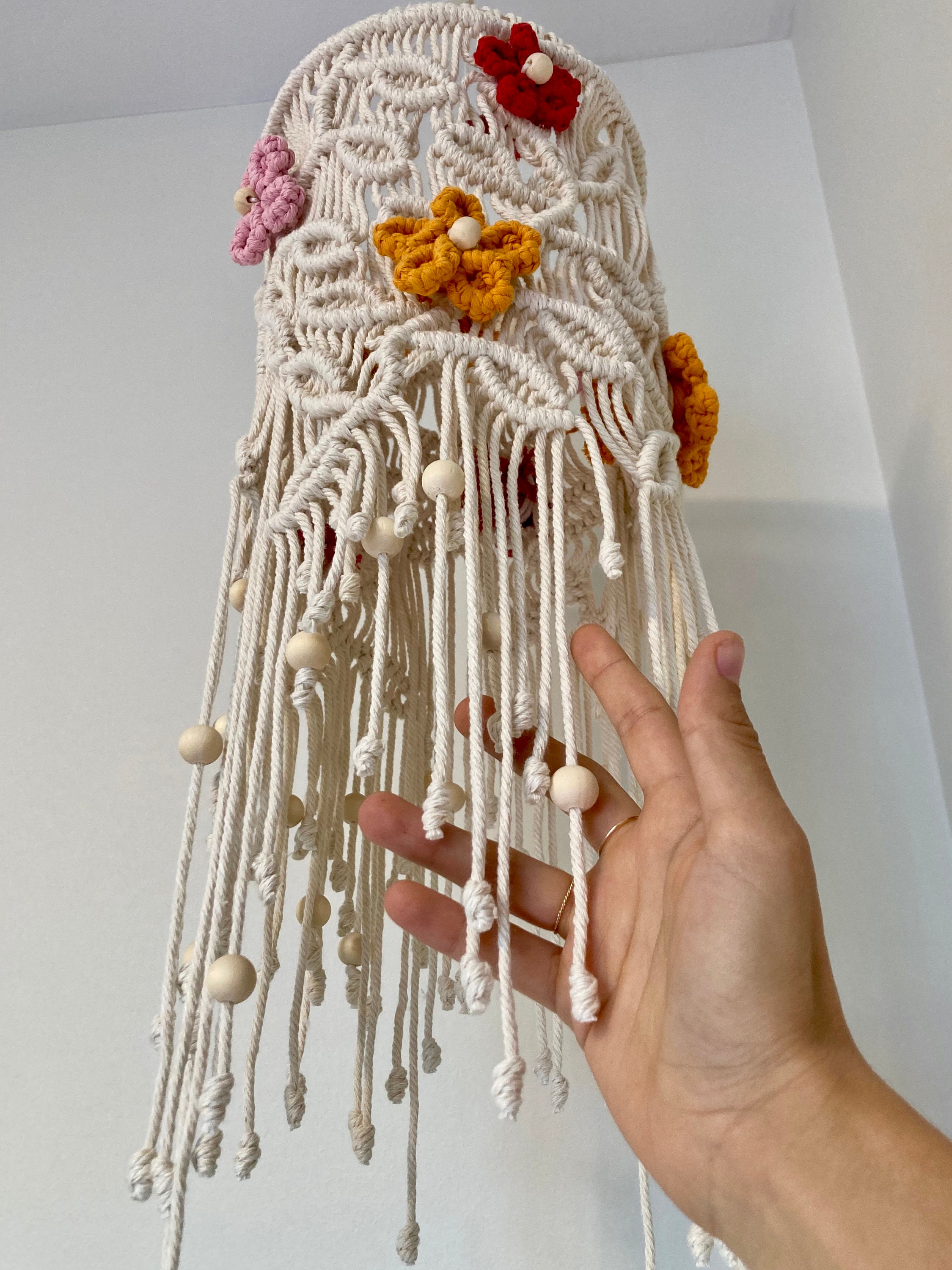 Macrame Flower Mobile Crib Mobile Baby Nursery Decor - Etsy