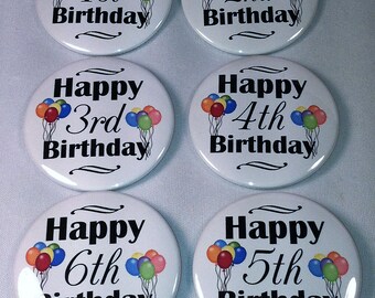 Birthday buttons | Etsy