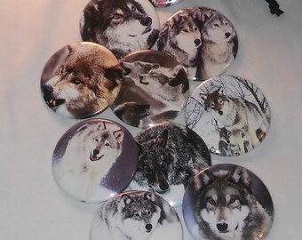 Wolf buttons | Etsy