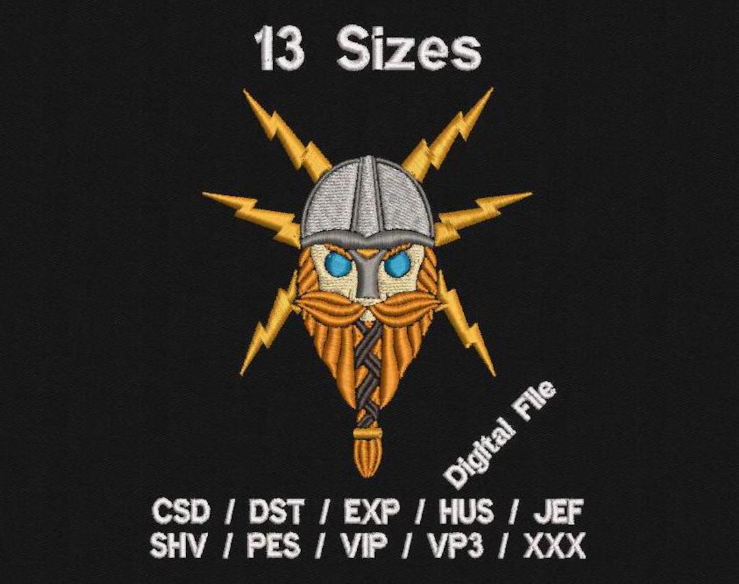 Thor, the Thunderer Machine Embroidery Design X13 Sizes - Etsy
