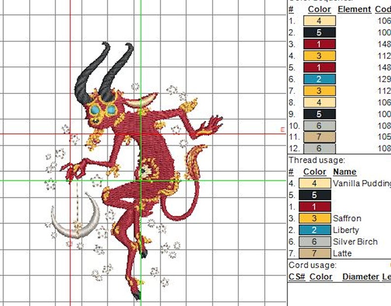 Chort slavic Mythology Machine Embroidery - Etsy