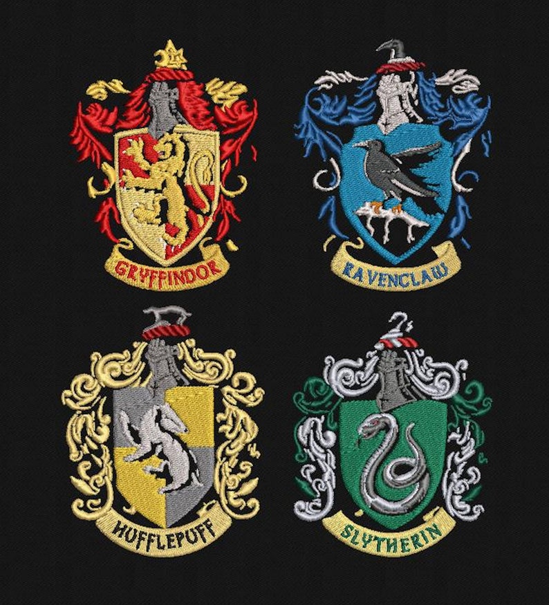 Hogwarts House Badges Machine Embroidery | Etsy