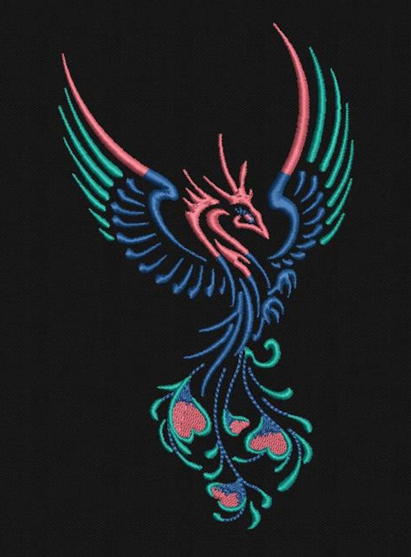 Phoenix Collection Machine Embroidery - Etsy