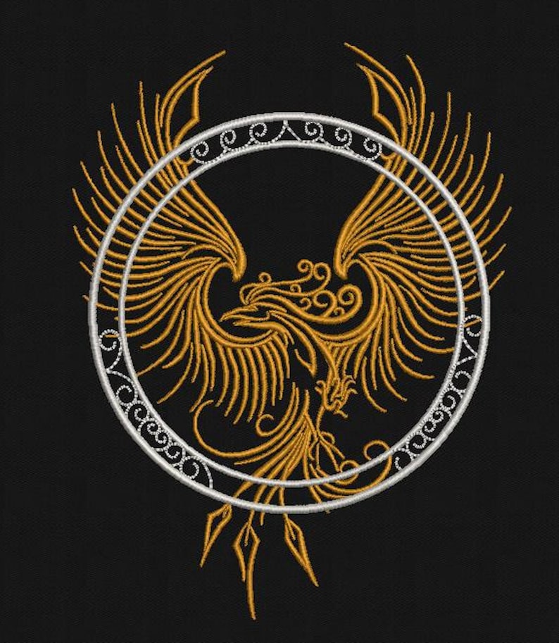 Phoenix Collection Machine Embroidery - Etsy