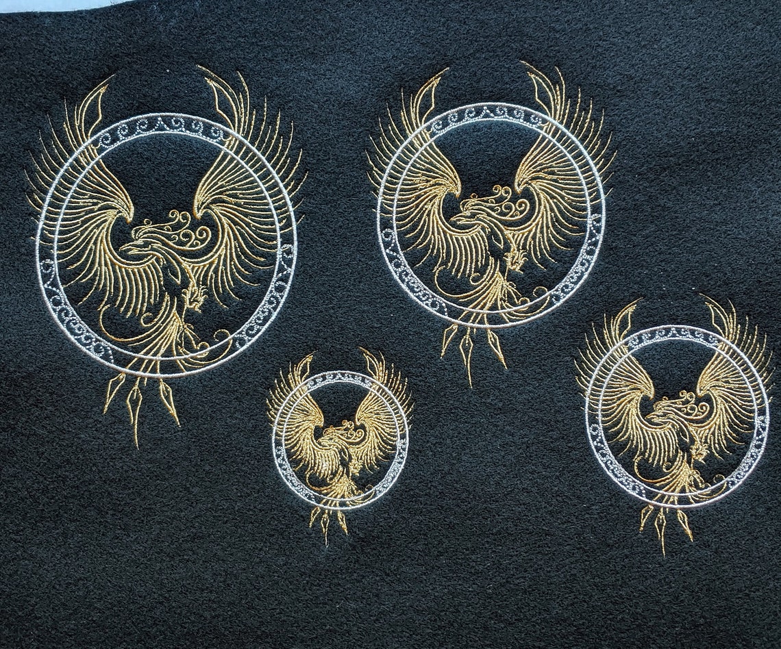 Phoenix Collection Machine Embroidery - Etsy