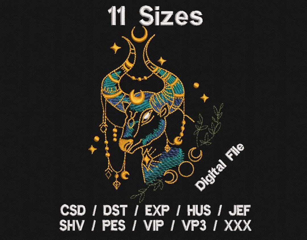 Taurus 11 Sizes Machine Embroidery - Etsy