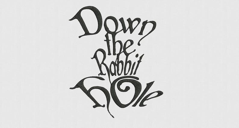 Down the Rabbit Hole X9 Sizes Machine Embroidery - Etsy