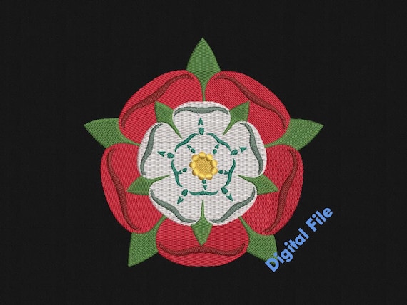 Tudor Rose X9 Sizes Machine Embroidery | Etsy