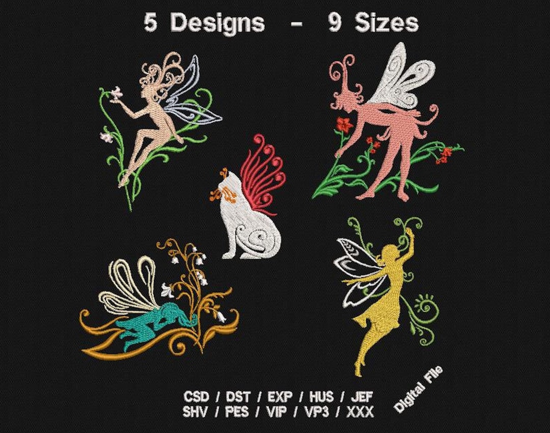 Fairy Bundle X9 Sizes Machine Embroidery - Etsy