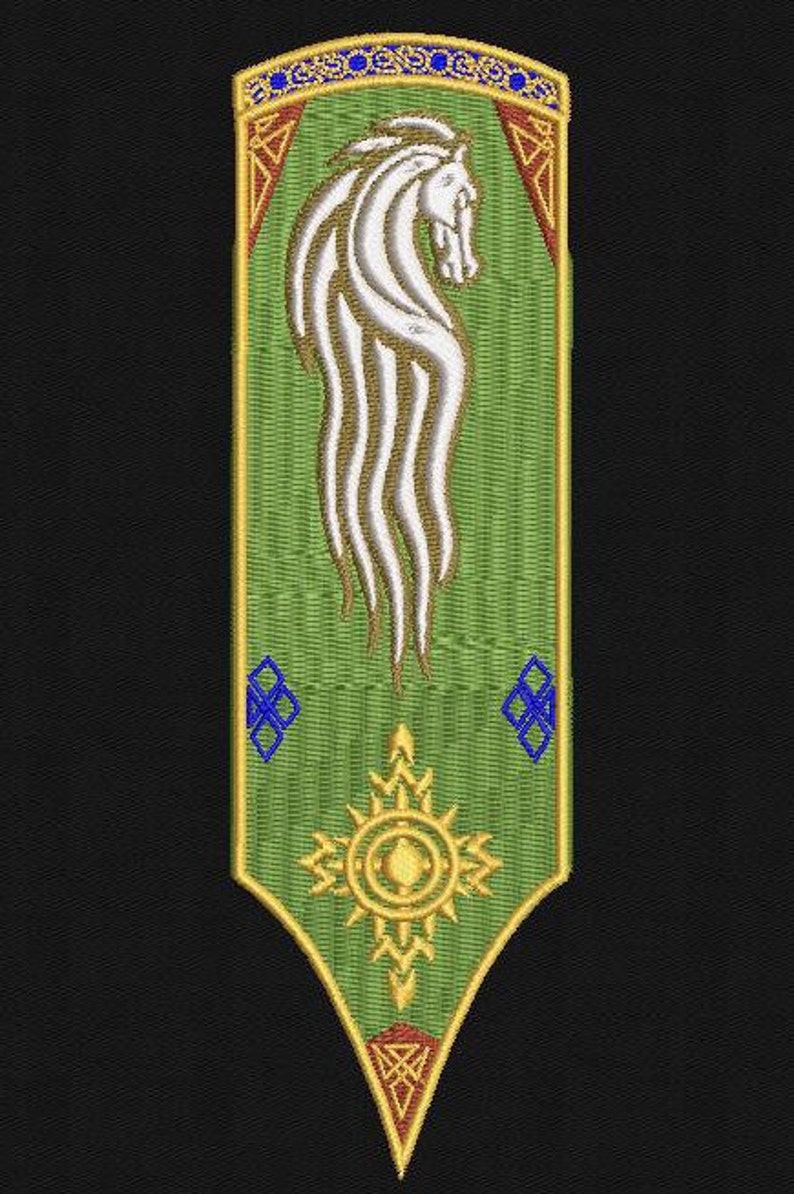 Rohan Banner LoTR x9 sizes Machine Embroidery | Etsy