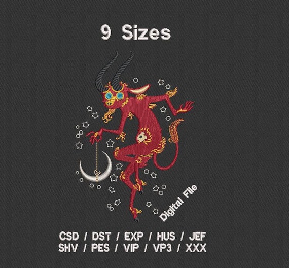 Chort slavic Mythology Machine Embroidery - Etsy