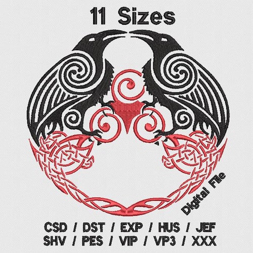 Celtic Wolf Machine Embroidery Designwolf Embroidery Design - Etsy