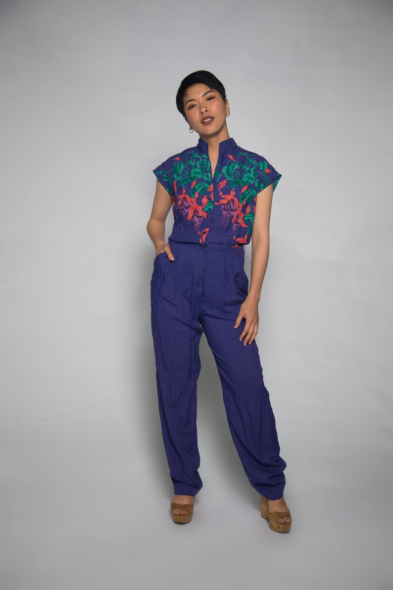 Loving This 1970s Purple Jump Suit by Foxy Lady With Purple and Red ...