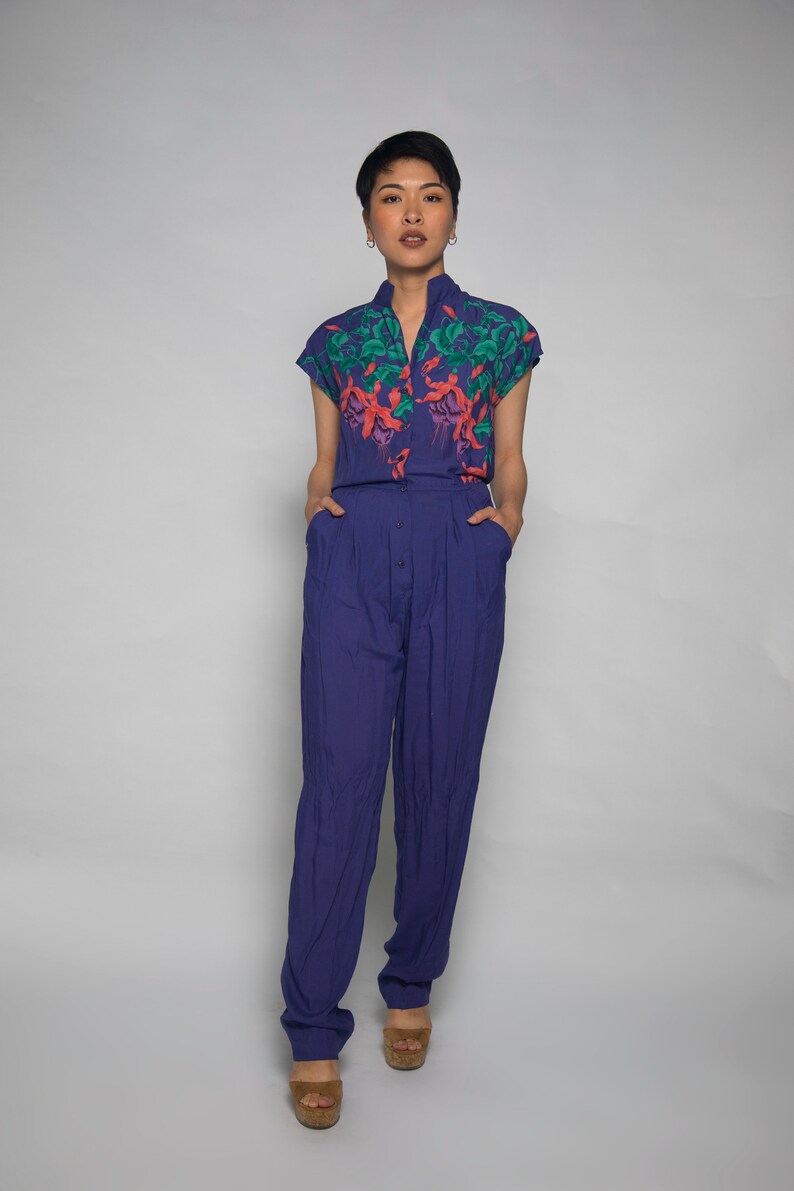 Loving This 1970s Purple Jump Suit by Foxy Lady With Purple and Red ...