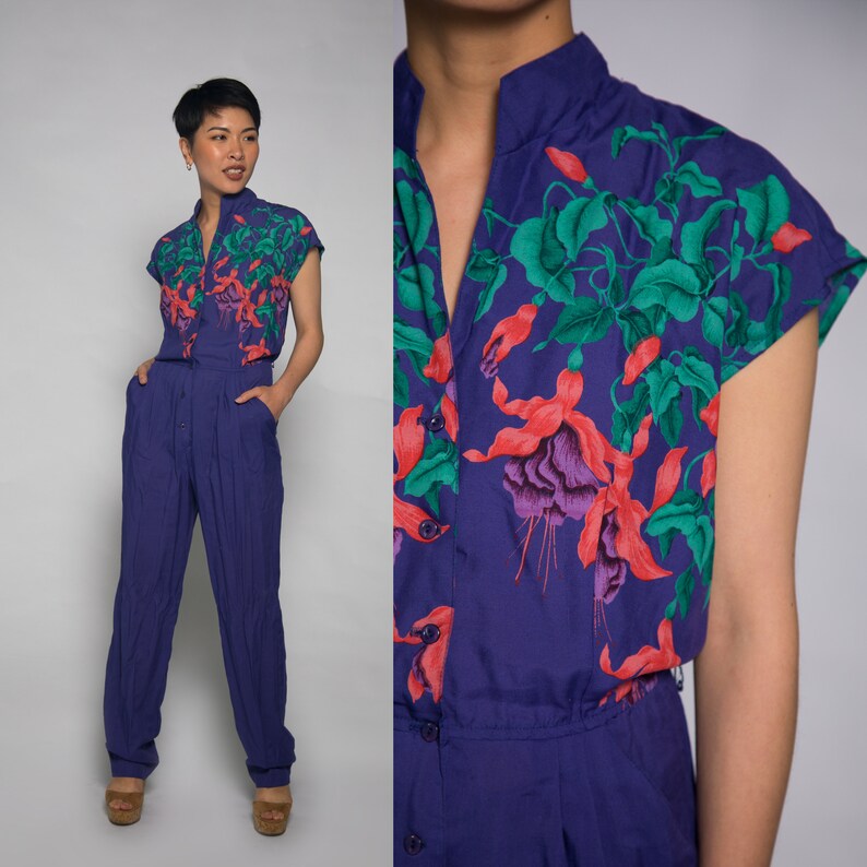 Loving This 1970s Purple Jump Suit by Foxy Lady With Purple and Red ...