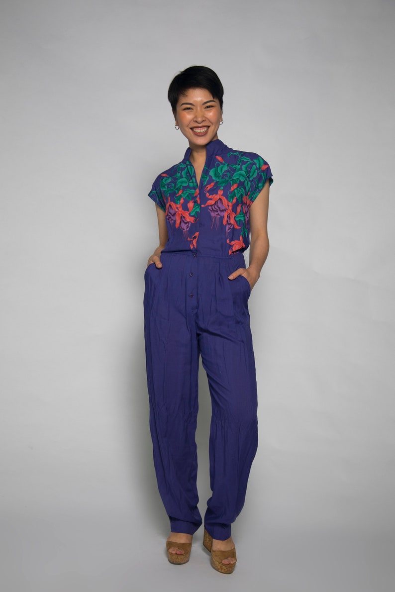 Loving This 1970s Purple Jump Suit by Foxy Lady With Purple and Red ...