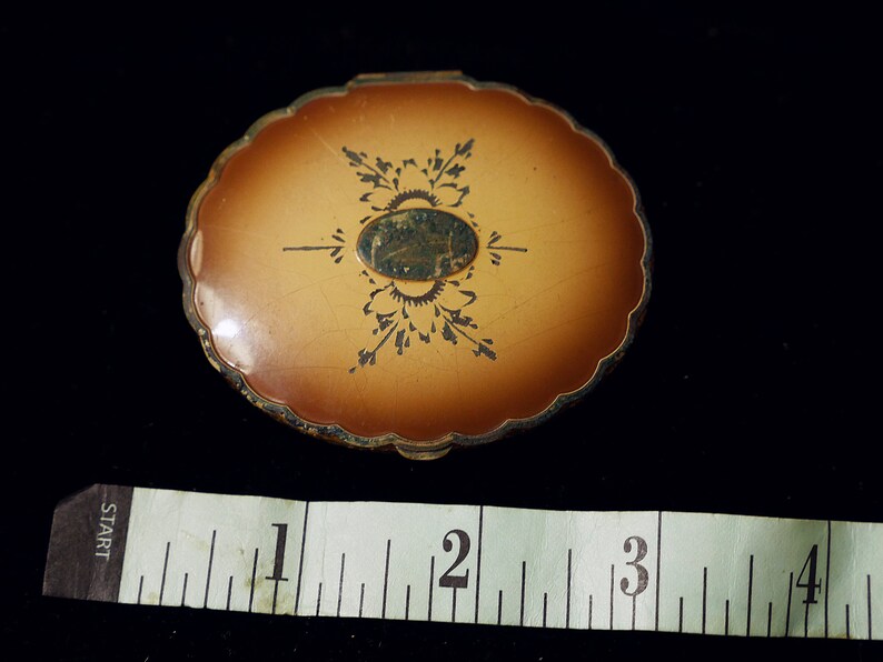 Beautiful Vintage Compact With Mirror Enamel - Etsy