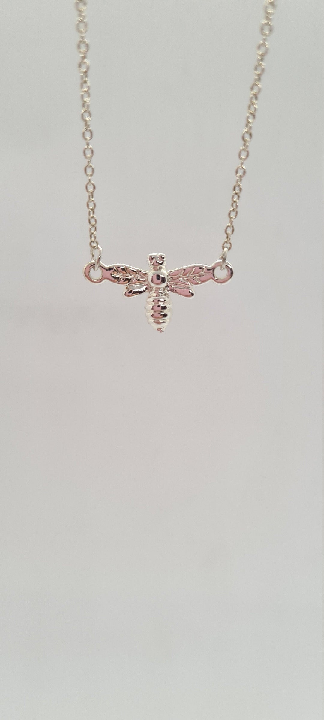 Bumble bee pendant Bumble bee charm pendant necklace Sterling silver ...