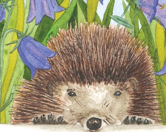 Hedgehog Print - Etsy