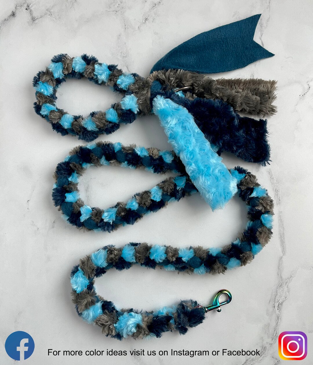 Custom Handmade Fleece and Minky Dog Leash - Etsy