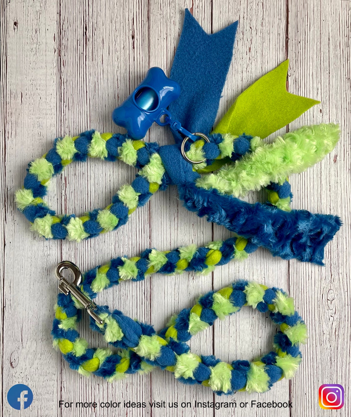 Custom Handmade Fleece and Minky Dog Leash - Etsy