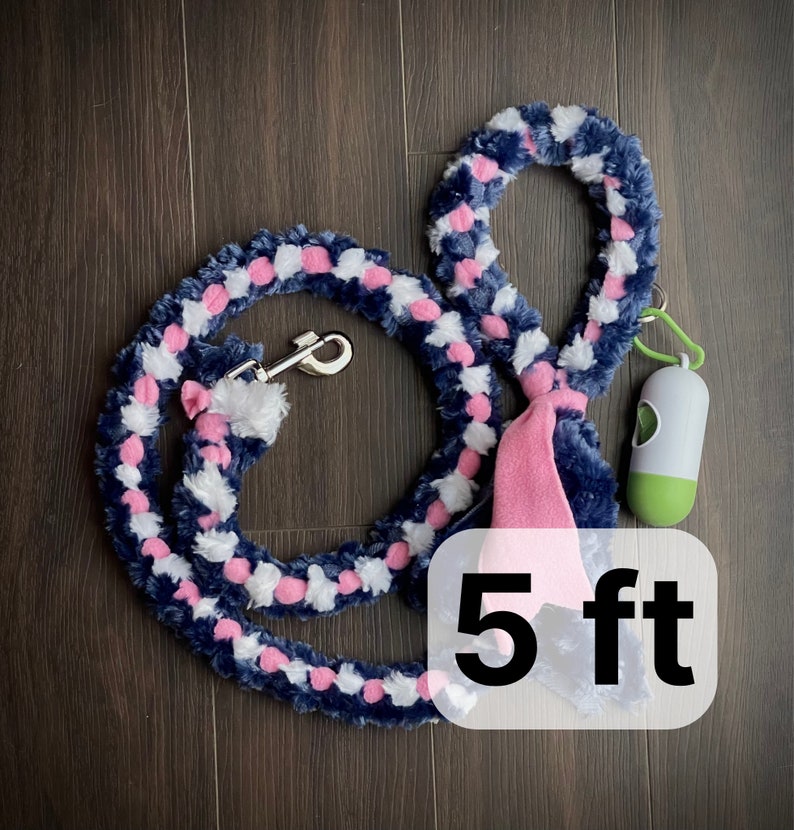 Custom Handmade Fleece and Minky Dog Leash - Etsy