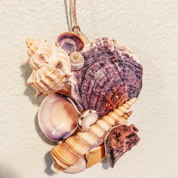 Unique Seashell Art Sea Shell Home Decor Beach Home Decor Coastal Decor ...