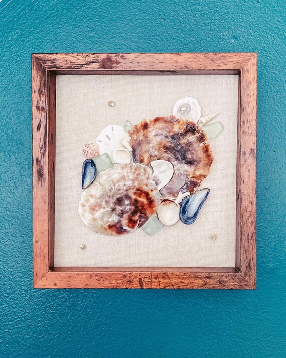 Unique Seashell Art Sea Shell Home Decor Beach Home Decor - Etsy