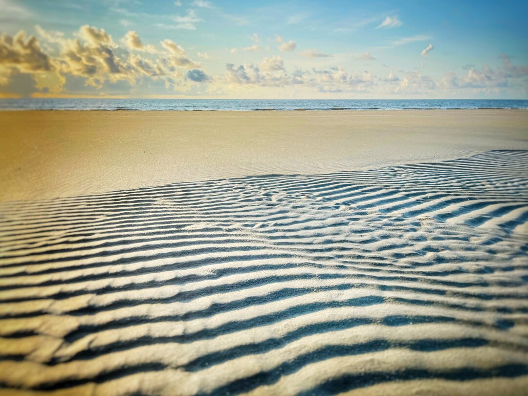 Coastal Sand High Contrast Beach Photograph, Ocean Print, Modern Art ...