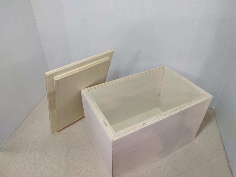 Primed Plywood Craft Box, Lipped, 6" X 9" X 6" (nominal Size) - Etsy