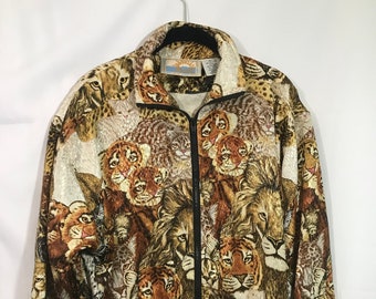 Cat print jacket | Etsy