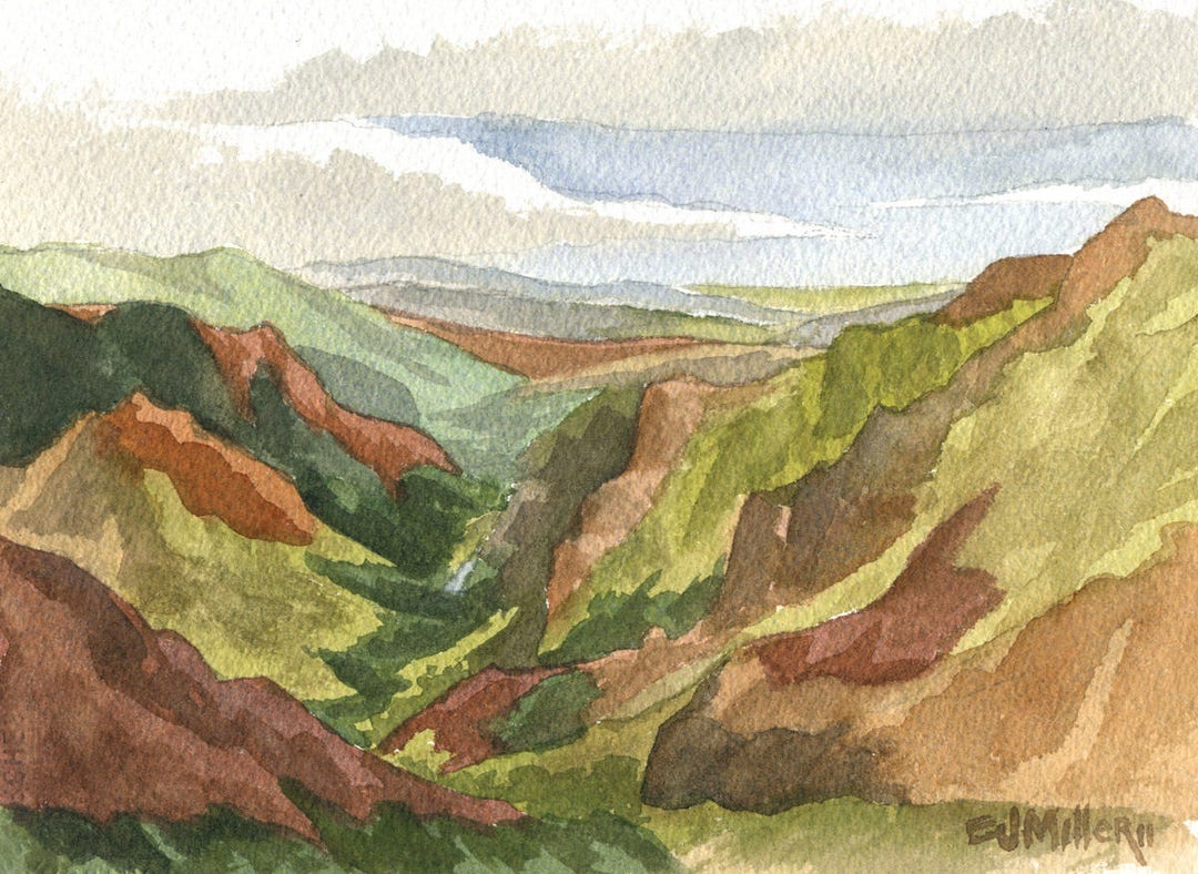 Waimea Canyon Watercolor Art Print – West Side Kauai Hawaii Wall Art - Etsy