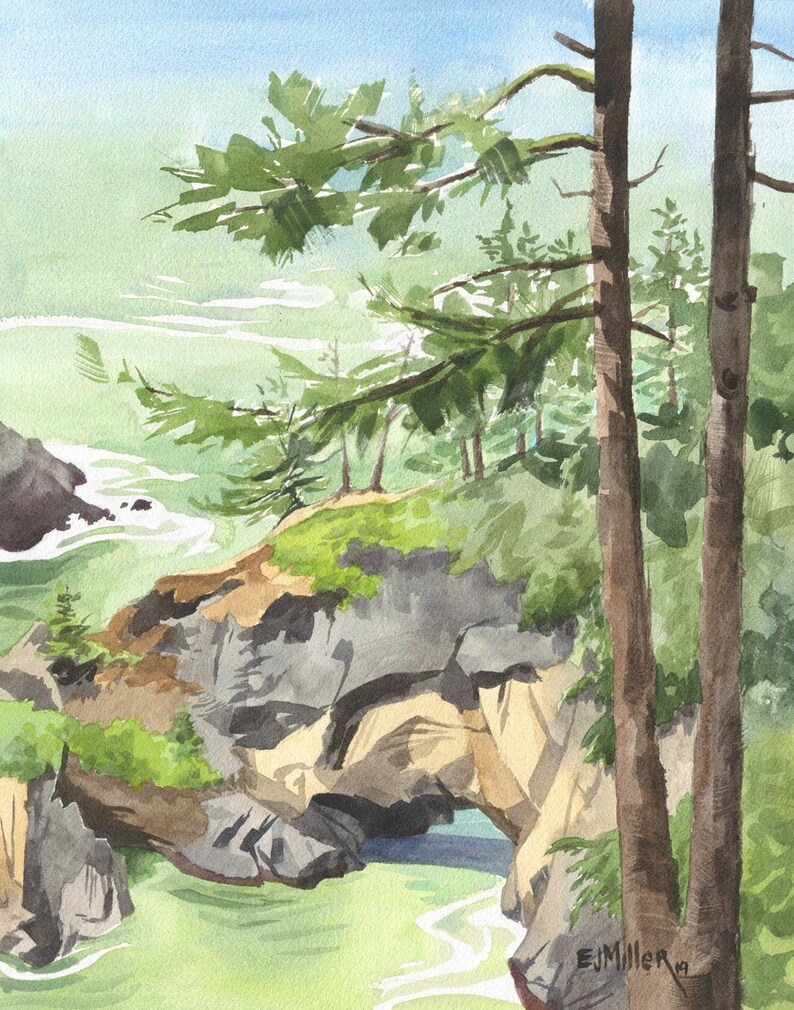 Oregon Coast Art Print - Southern Oregon Beach Painting, Samuel ...