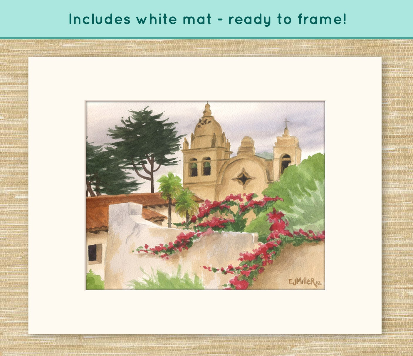 Carmel Mission California Art Print, Carmel Wall Art, California ...