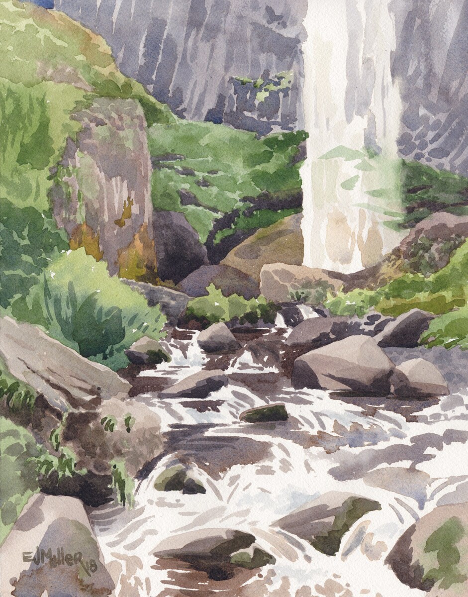 Oregon Waterfall Art Print, Latourell Falls Wall Art, Portland Oregon ...